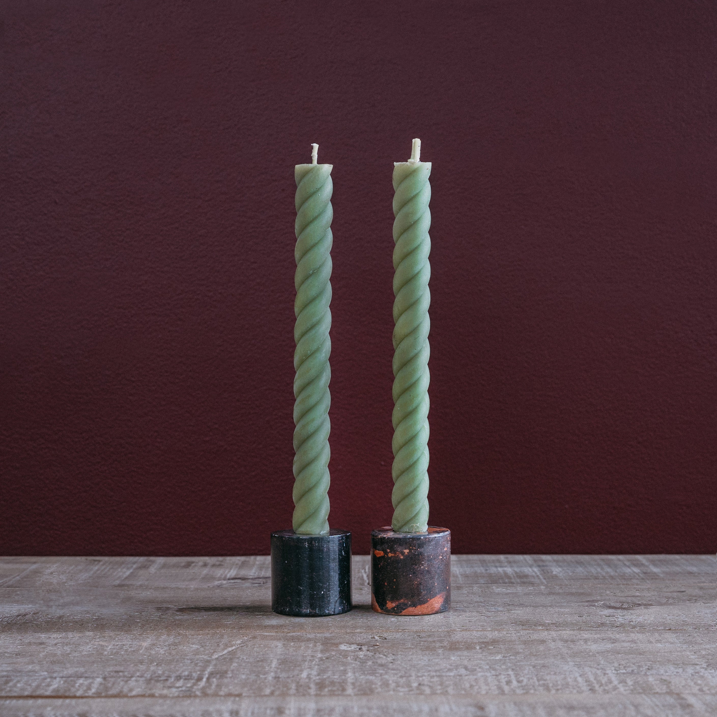 Sage Rope Taper Candles – Rolling Greens